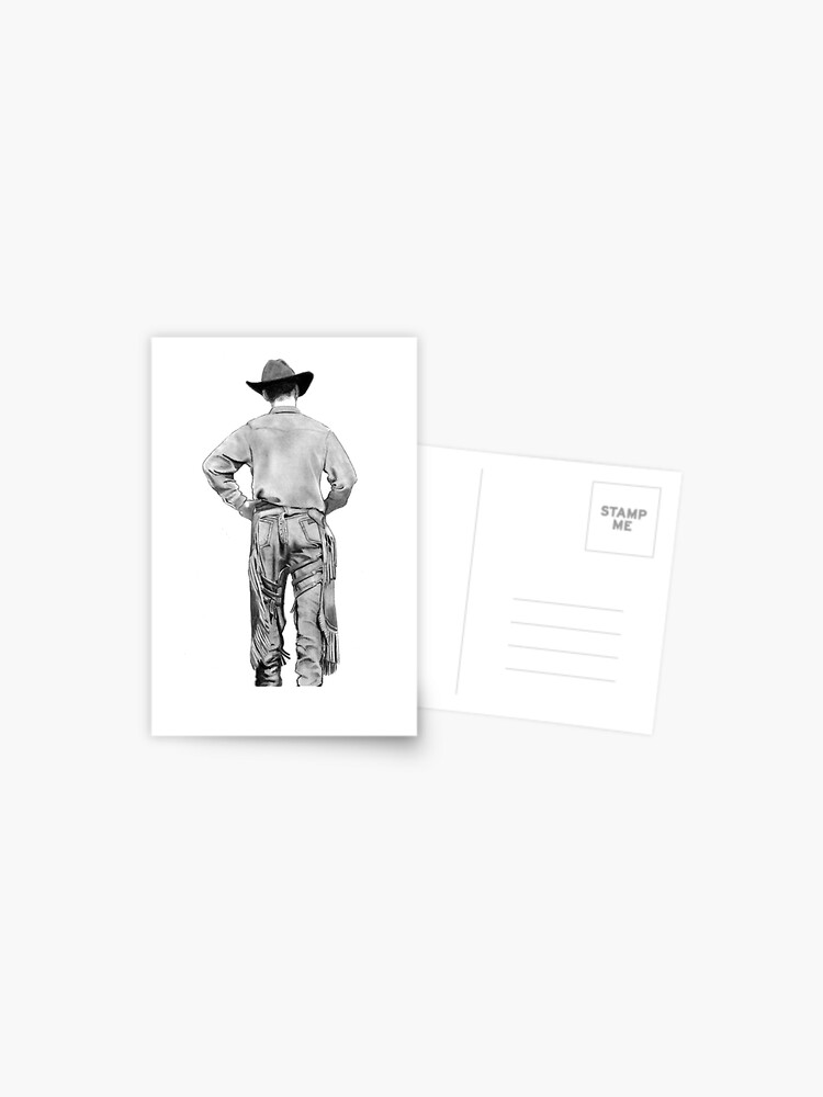 "Cowboy Walking, Chaps, Rodeo, Working Cowboy, Pencil Drawing, Realism ...
