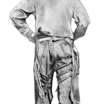 "Cowboy Walking, Chaps, Rodeo, Working Cowboy, Pencil Drawing, Realism ...