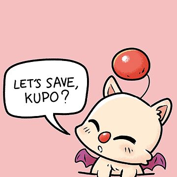 "Kawaii Pocket Moogle Save kupo mog" Sticker by Libou | Redbubble