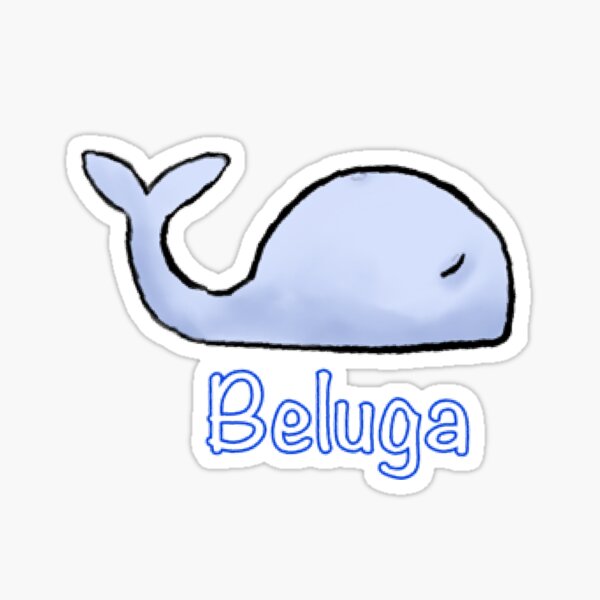 "Beluga" Sticker by KERNALS | Redbubble