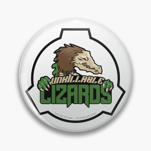 "Unkillable Lizards - SCP Foundation Sports Team Logo" Pin for Sale by ...