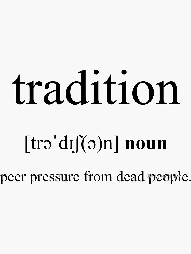 "Tradition Definition | Dictionary Collection" Sticker for Sale by ...