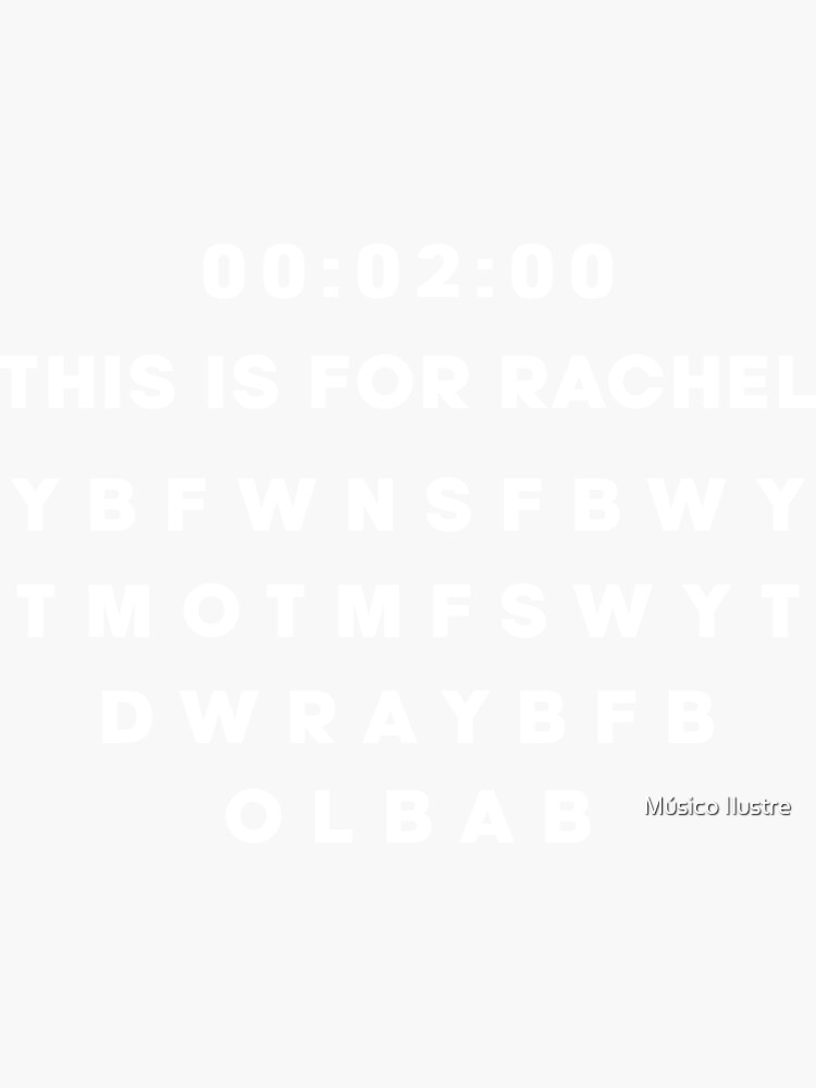 This Is For Rachel Voicemail Funny Meme Sticker By Dconciente Redbubble