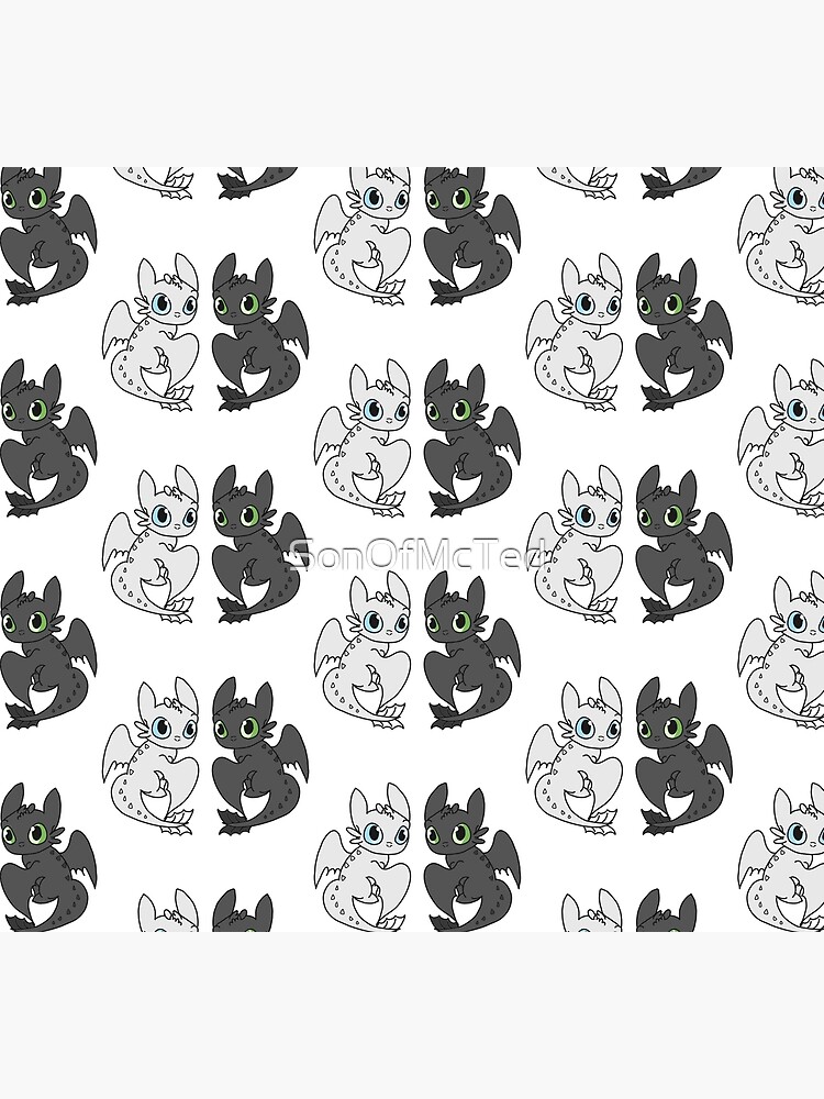 "Night Fury and Light Fury Chibi" Socks for Sale by SonOfMcTed | Redbubble