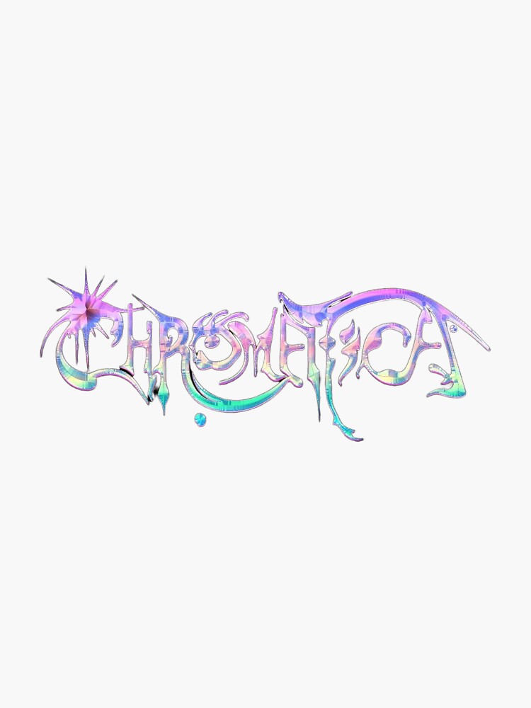 "Chromatica Holographic lettering" Sticker for Sale by andi0521 | Redbubble