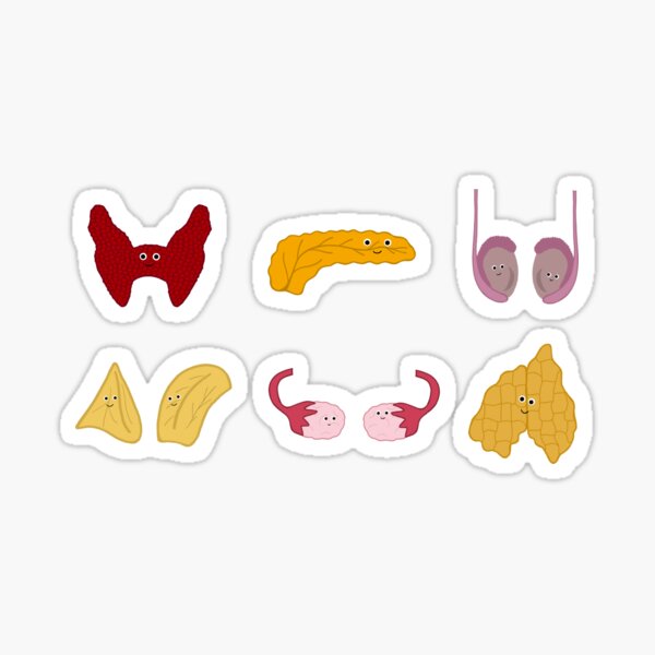 "Smiley Glands" Sticker by starrypanda | Redbubble