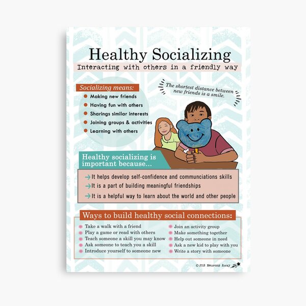 "Healthy Socializing Poster - Coping Skills For Kids Series - Mental ...