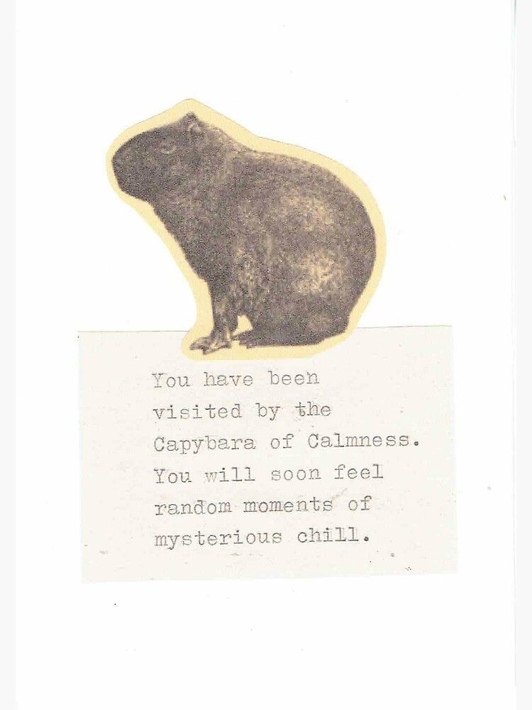 "Capybara Of Calmness" Greeting Card for Sale by bluespecsstudio ...