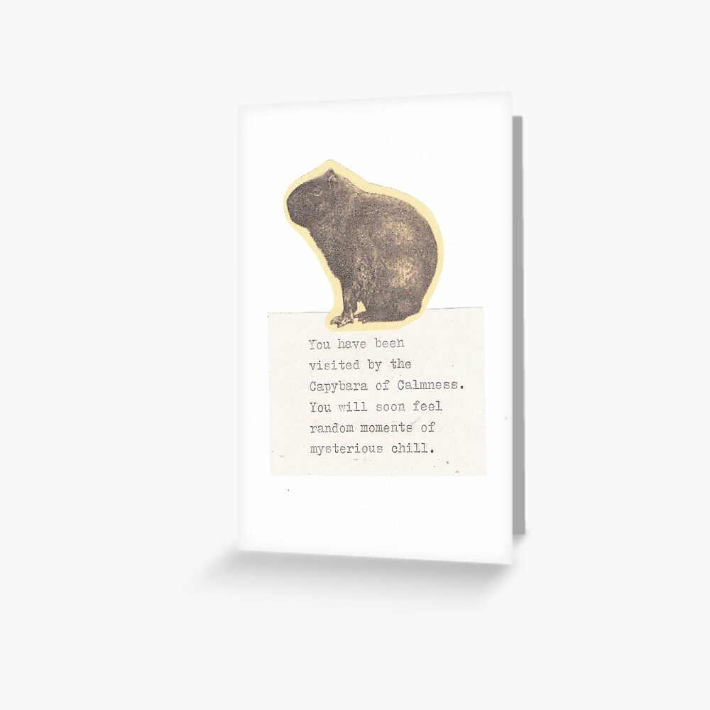 "Capybara Of Calmness" Greeting Card for Sale by bluespecsstudio ...