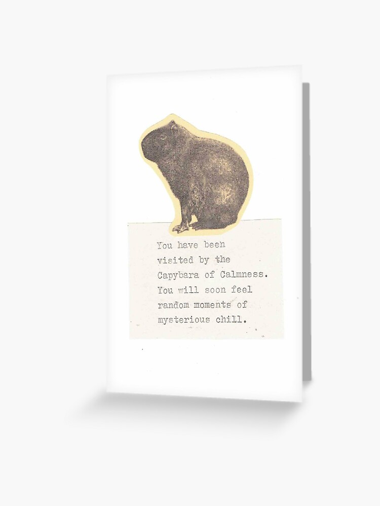"Capybara Of Calmness" Greeting Card for Sale by bluespecsstudio ...