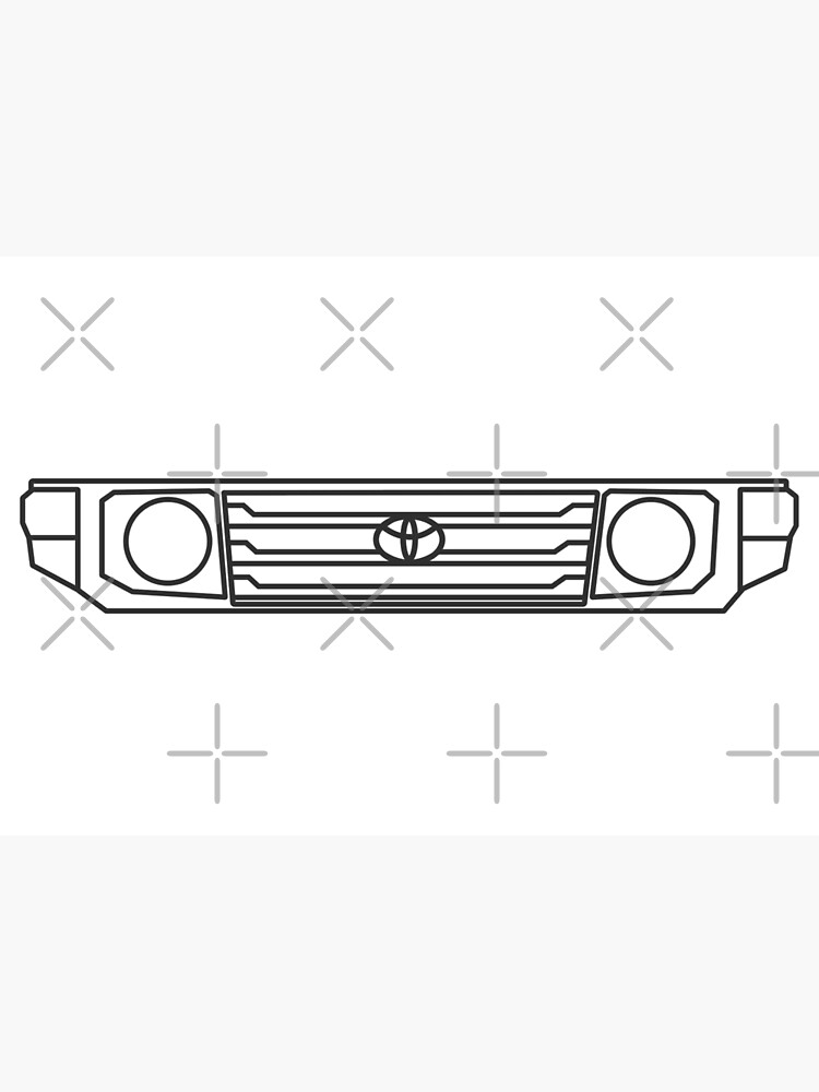 "Toyota land cruiser 70 series clear logo front end Grill " Art Print ...
