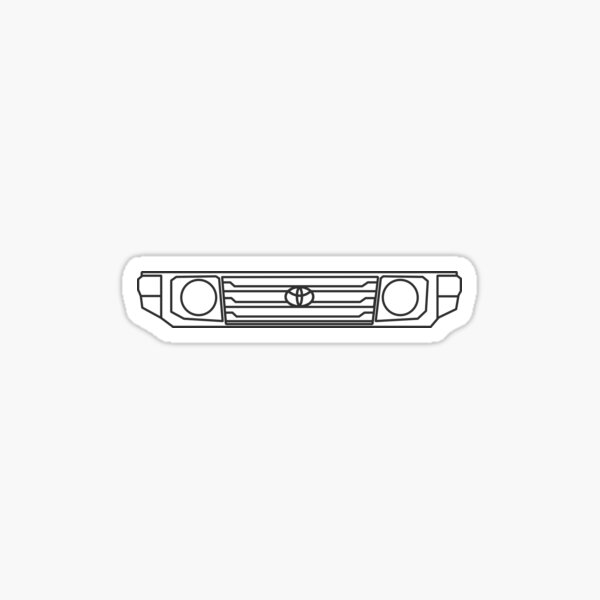 "Toyota land cruiser 70 series clear logo front end Grill " Sticker by ...