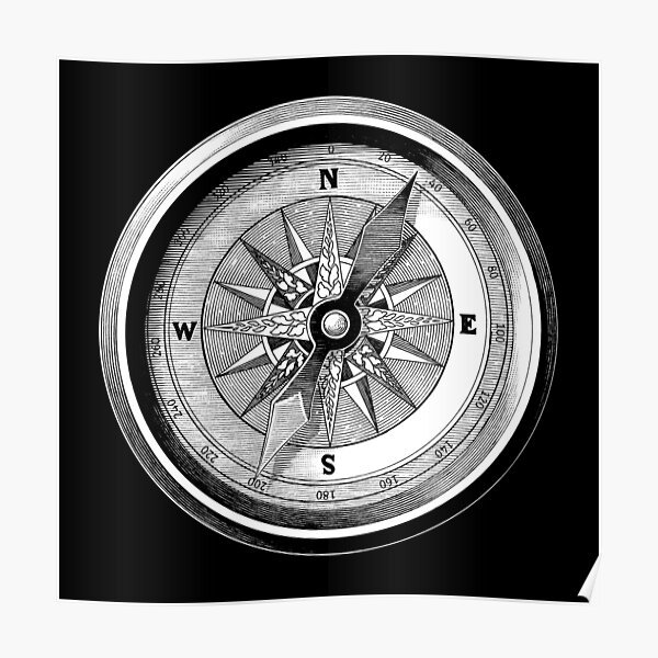 "Sketch Vintage Compass" Poster for Sale by artdesignforyou | Redbubble
