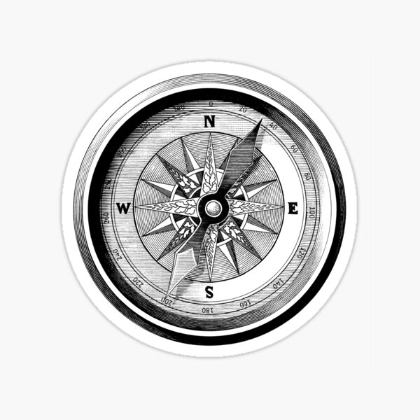 "Sketch Vintage Compass" Sticker for Sale by artdesignforyou | Redbubble