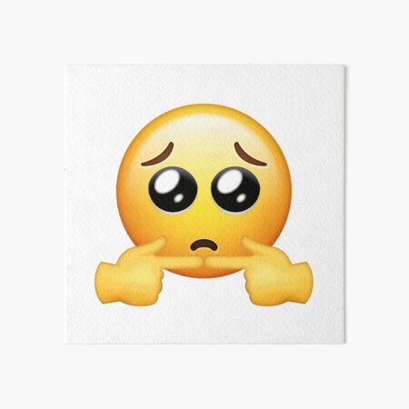 "Shy Sad Emoji Fingers" Art Board Print by yawnni | Redbubble