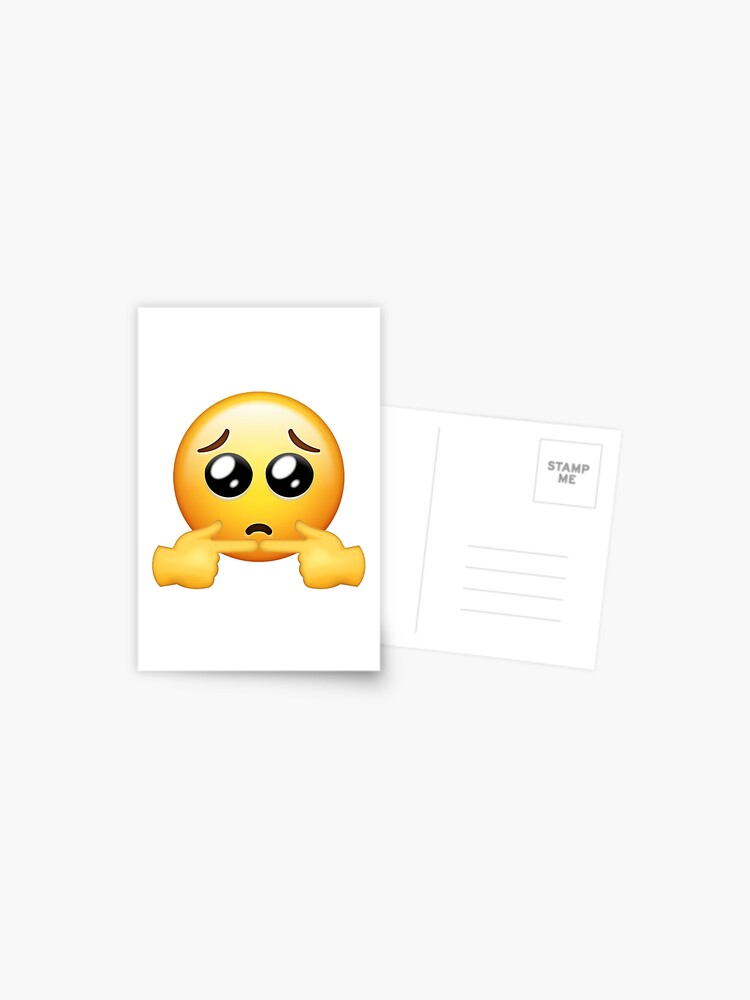 "Shy Sad Emoji Fingers" Postcard for Sale by yawnni | Redbubble