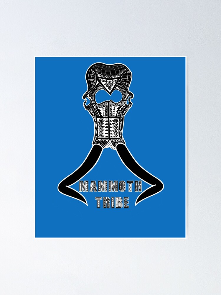 "Inverted Mammoth Tribe Mammoth Skull Tribal" Poster by MammothTribe ...