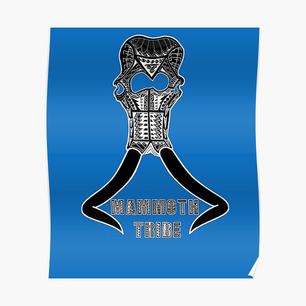 "Inverted Mammoth Tribe Mammoth Skull Tribal" Poster by MammothTribe ...