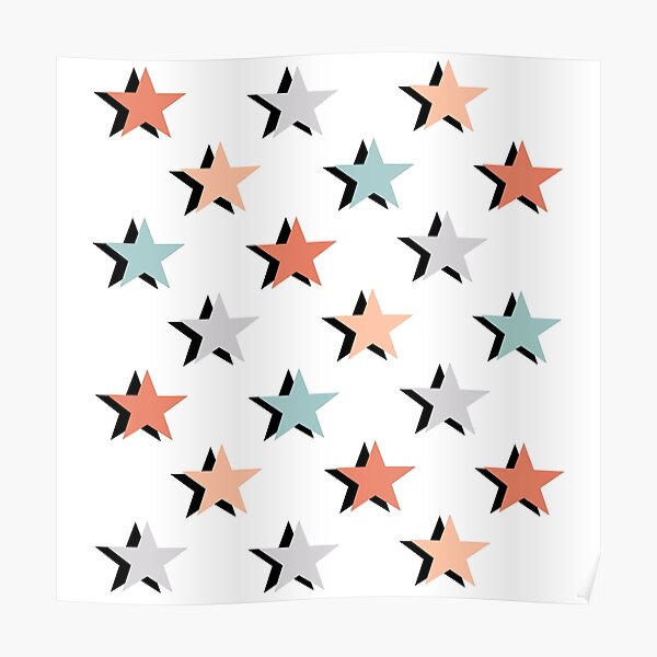 "Colorful Star Sticker Pack" Poster for Sale by HWinchester | Redbubble