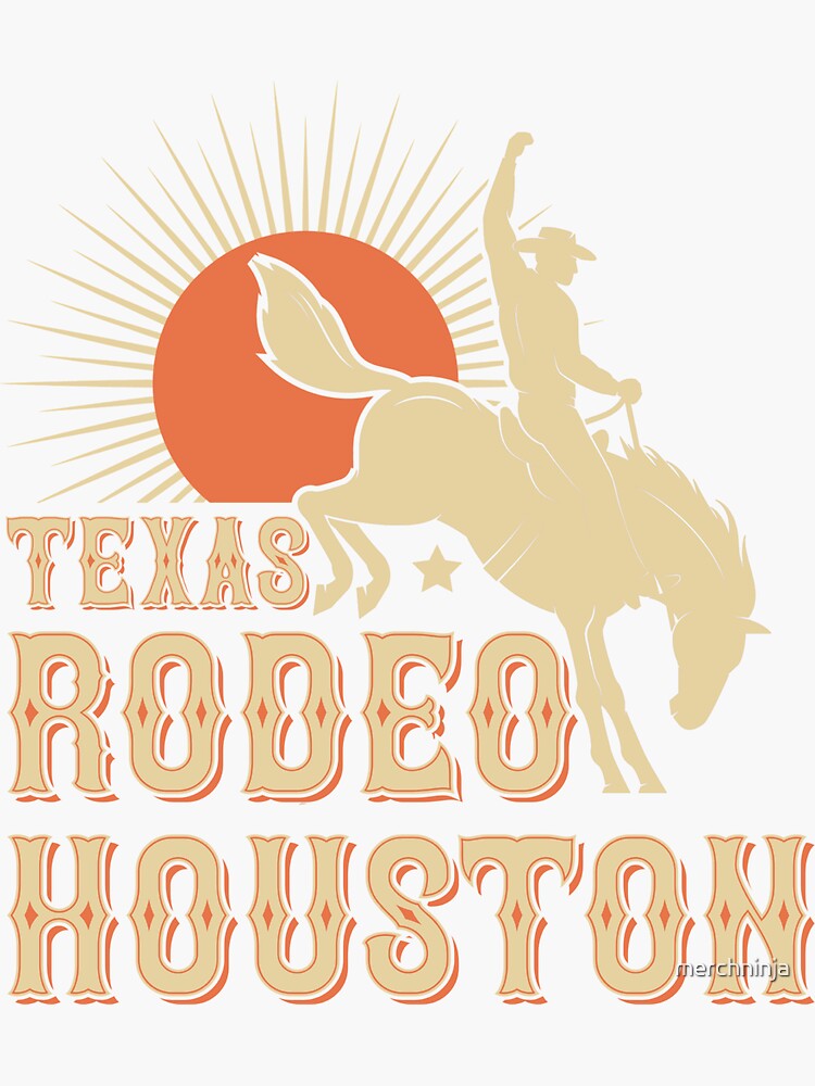 " Houston Texas Rodeo Vintage Western Retro Cowboy" Sticker for Sale by ...