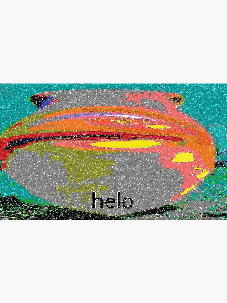 "Helo Staring Fish Meme" Sticker for Sale by Altohombre | Redbubble