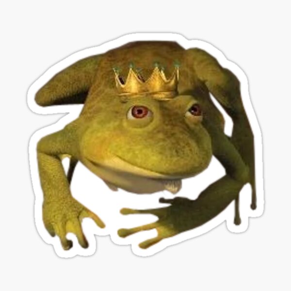 "King Harold Frog-Shrek" Sticker for Sale by Hollias | Redbubble