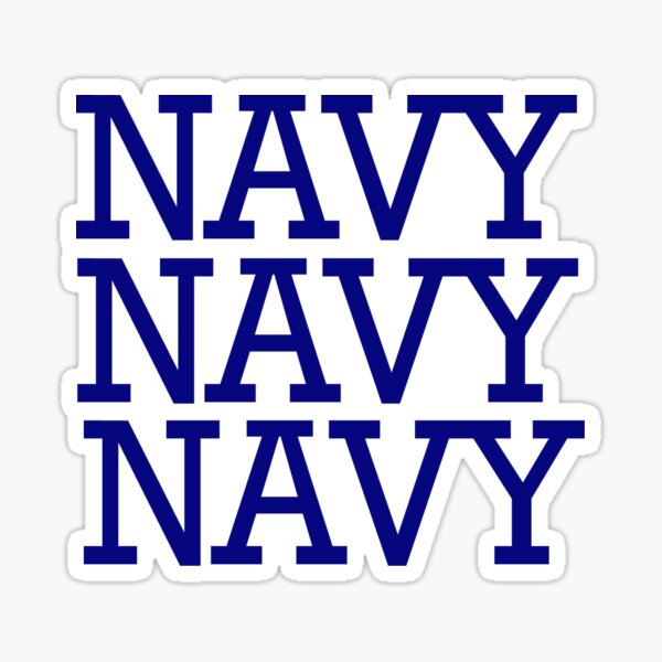 "Navy Navy Navy - Color" Sticker for Sale by agsduy | Redbubble