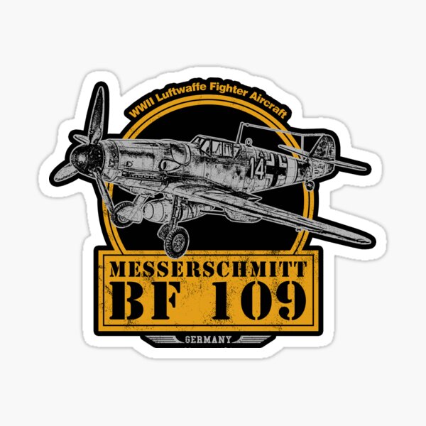 "Messerschmitt Bf 109 WW2 Fighter Aircraft" Sticker for Sale by ...