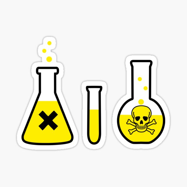 "Chemistry, test tubes" Sticker by claudiasartwork | Redbubble
