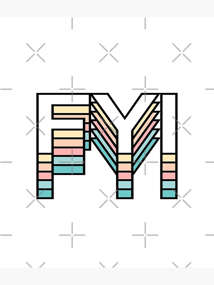 "FYI Pastel Retro Aesthetic Modern Typography" Poster for Sale by ...