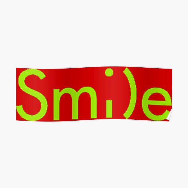 "Smile - title lettering typography text quotes" Poster by Khanchoice ...