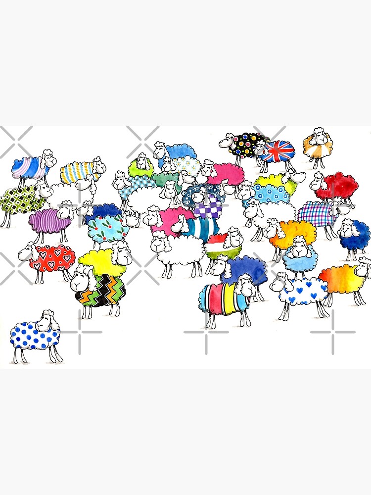 "Baaah multicoloured sheep" Art Print by sanyijudit | Redbubble