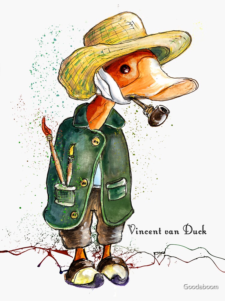 "Vincent Van Duck" Sticker for Sale by Goodaboom | Redbubble