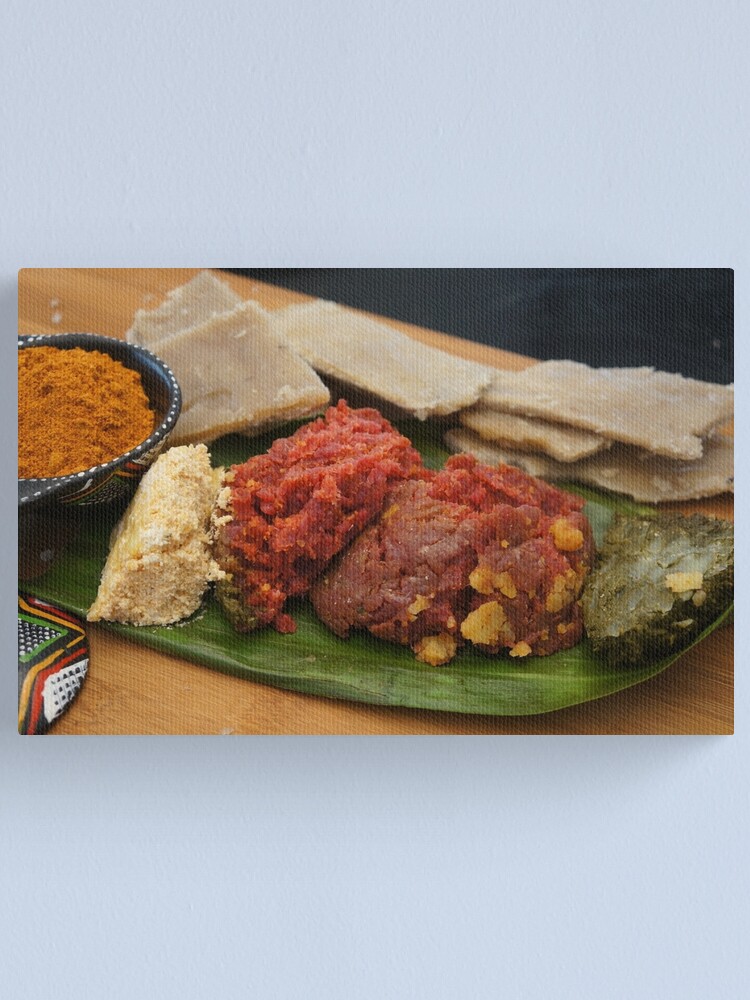 "Ethiopian Food - Kitfo" Canvas Print by howtocookgreat | Redbubble