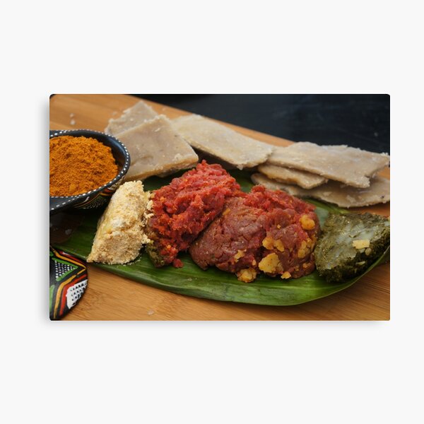 "Ethiopian Food - Kitfo" Canvas Print by howtocookgreat | Redbubble