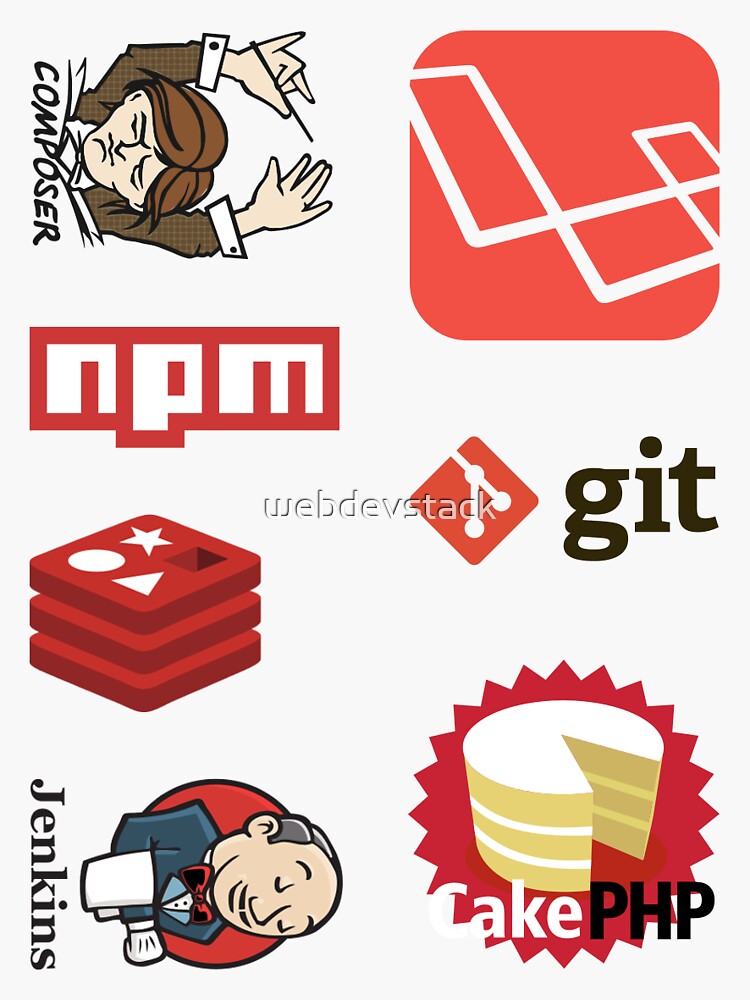 "PHP Web Dev Tooling" Sticker for Sale by webdevstack | Redbubble