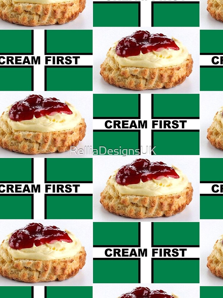 "Cream First Scone with Devon Flag of Saint Petroc Statement T-Shirt ...