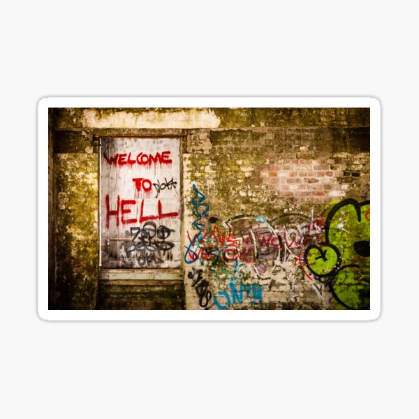 "Welcome to HELL" Sticker for Sale by jayderosalie | Redbubble