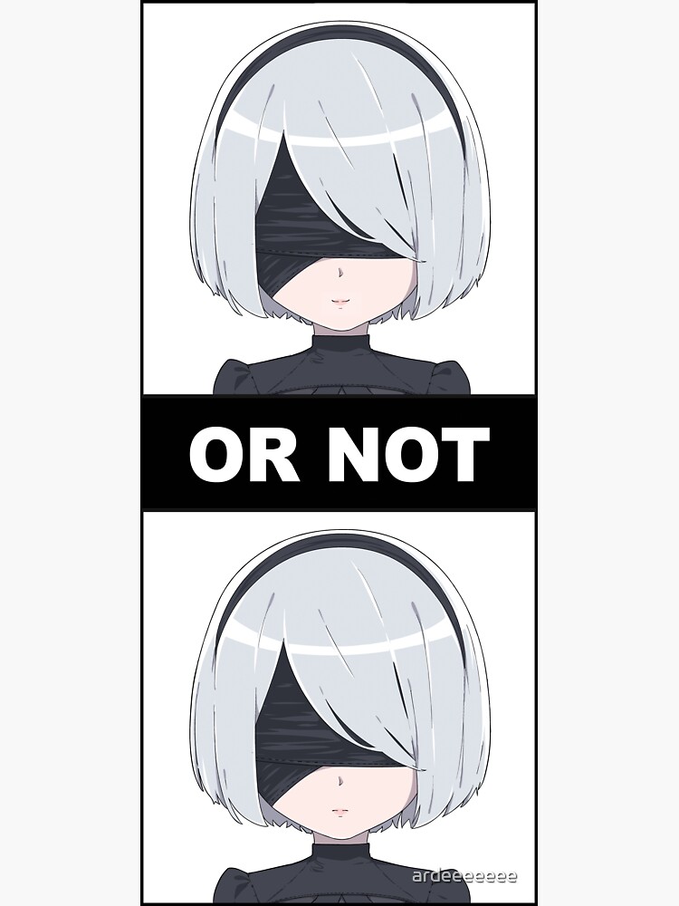 "2B or not 2B (NieR;Automata)" Sticker for Sale by ardeeeeeee | Redbubble