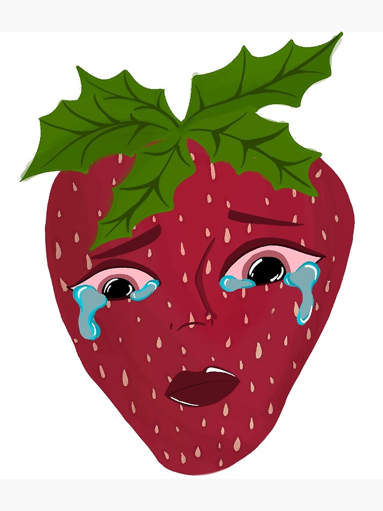 "Sad Strawberry by Sad" Poster for Sale by Saaaddd | Redbubble
