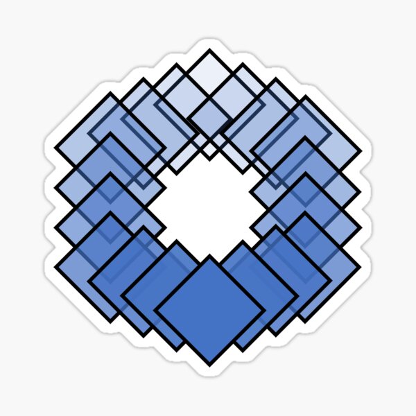 "Dark blue rectangle shape" Sticker for Sale by joekorf | Redbubble