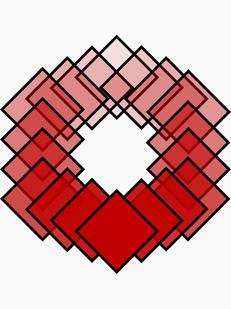 "Dark red rectangle shape" Sticker for Sale by joekorf | Redbubble