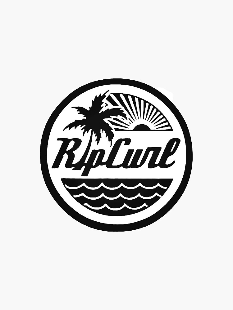 "Rip Curl Circular B&W" Sticker for Sale by sofik | Redbubble