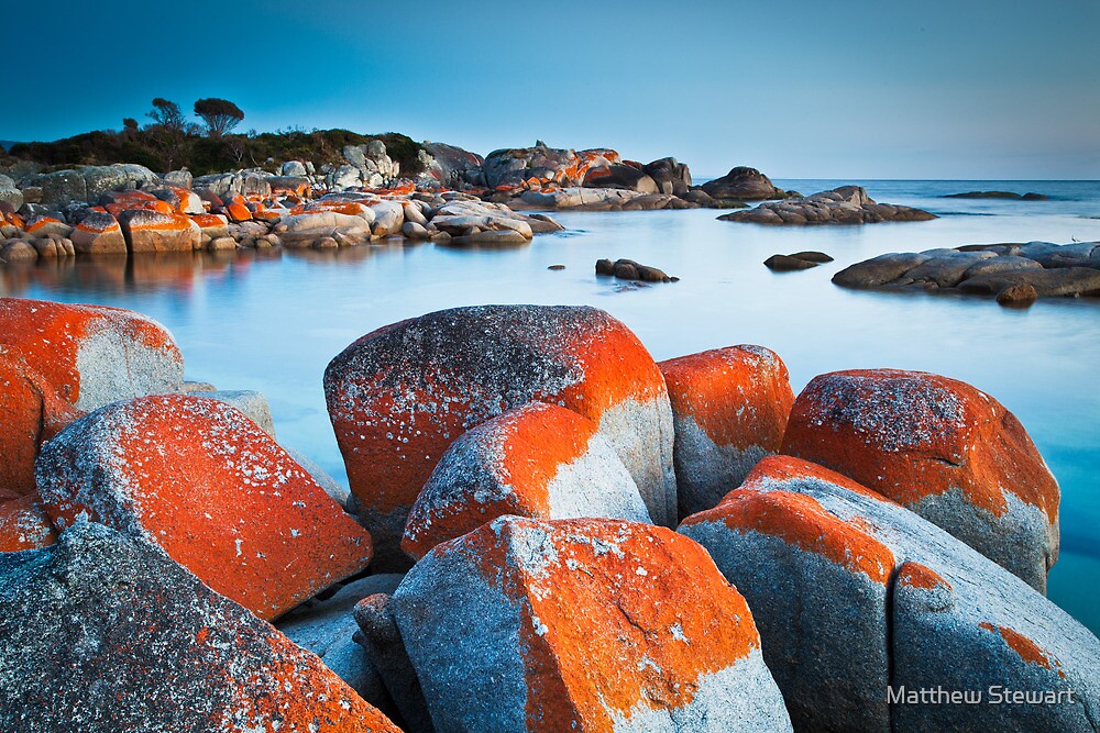 "Binalong Bay (II), Bay of Fires, Tasmania" by Matthew Stewart | Redbubble