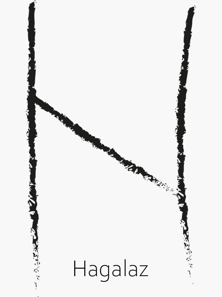 "Rune Hagalaz" Sticker by PABDesign | Redbubble