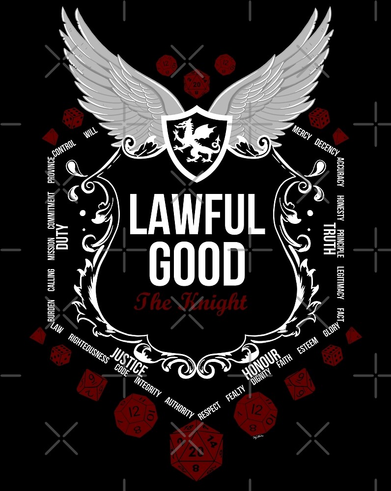"Lawful Good - White: Alignment Series" by Milmino | Redbubble