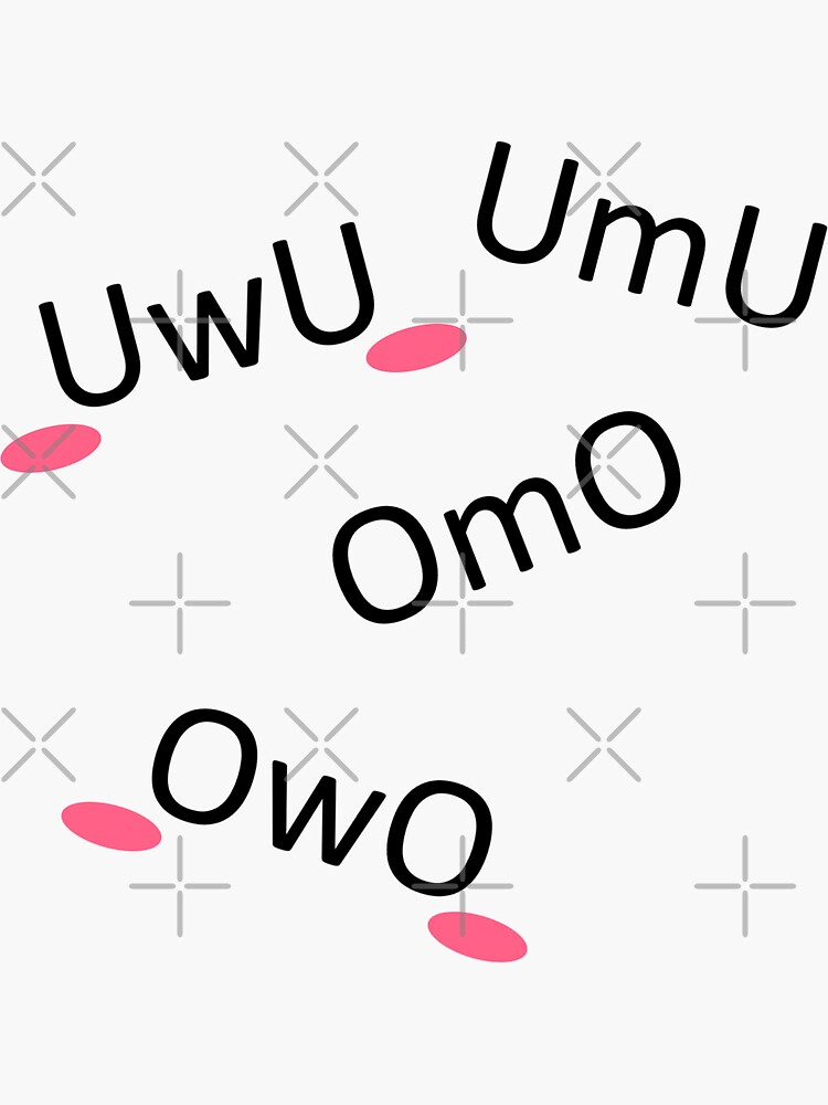 "UwU Face Sticker Set" Sticker by Sticker-Guru | Redbubble