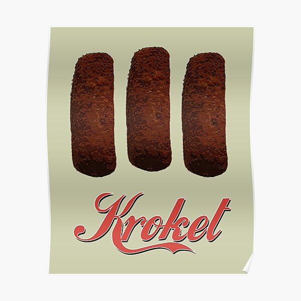 Póster «Kroket Dutch Frituur Snack Design basado en las "3 botellas de ...