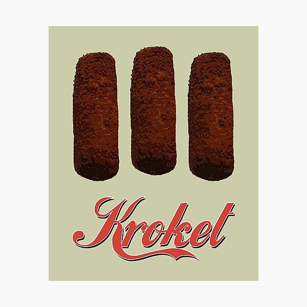 Lámina fotográfica «Kroket Dutch Frituur Snack Design basado en las "3 ...