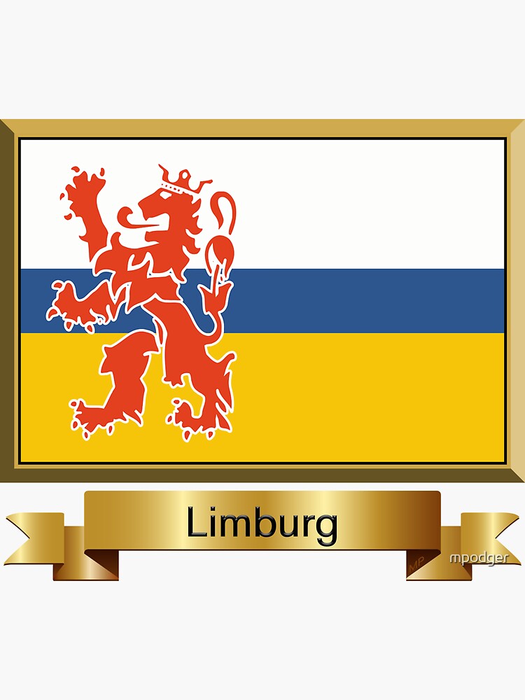 "Limburg Flag Stickers, Gifts and Products - Named" Sticker for Sale by ...